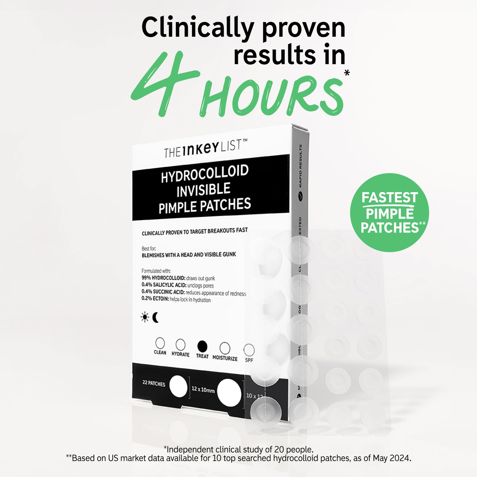 Hydrocolloid Acne Pimple Patch | The INKEY List